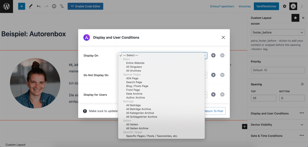 Astra Custom Layouts: So passt du deine Website flexibel an